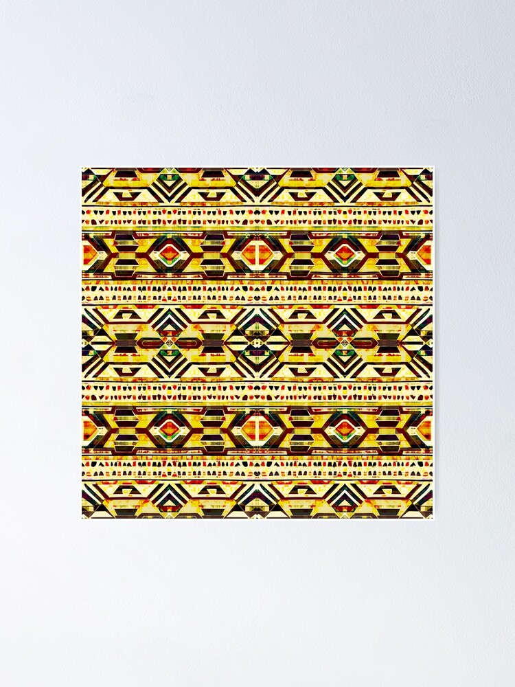 "Traditional Igorot-inspired tribal pattern. Ethnic Multi color" Poster ...