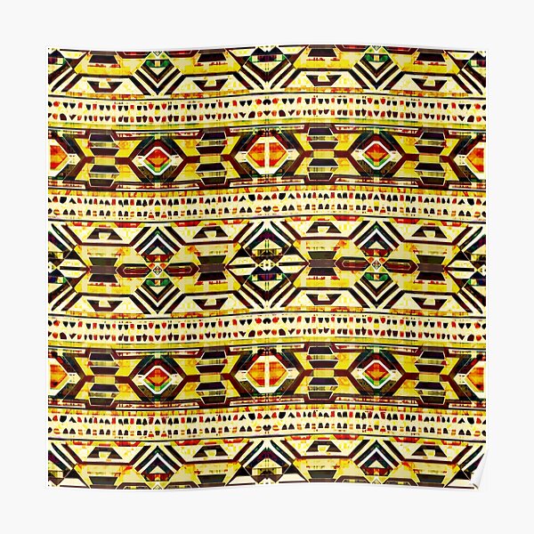 "Traditional Igorot-inspired tribal pattern. Ethnic Multi color" Poster ...