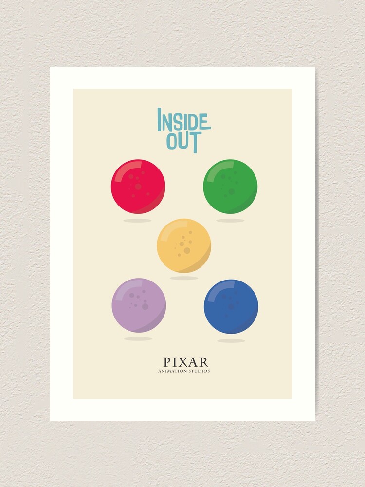 "Inside out, minimal movie poster, alternative 3D animated film ...
