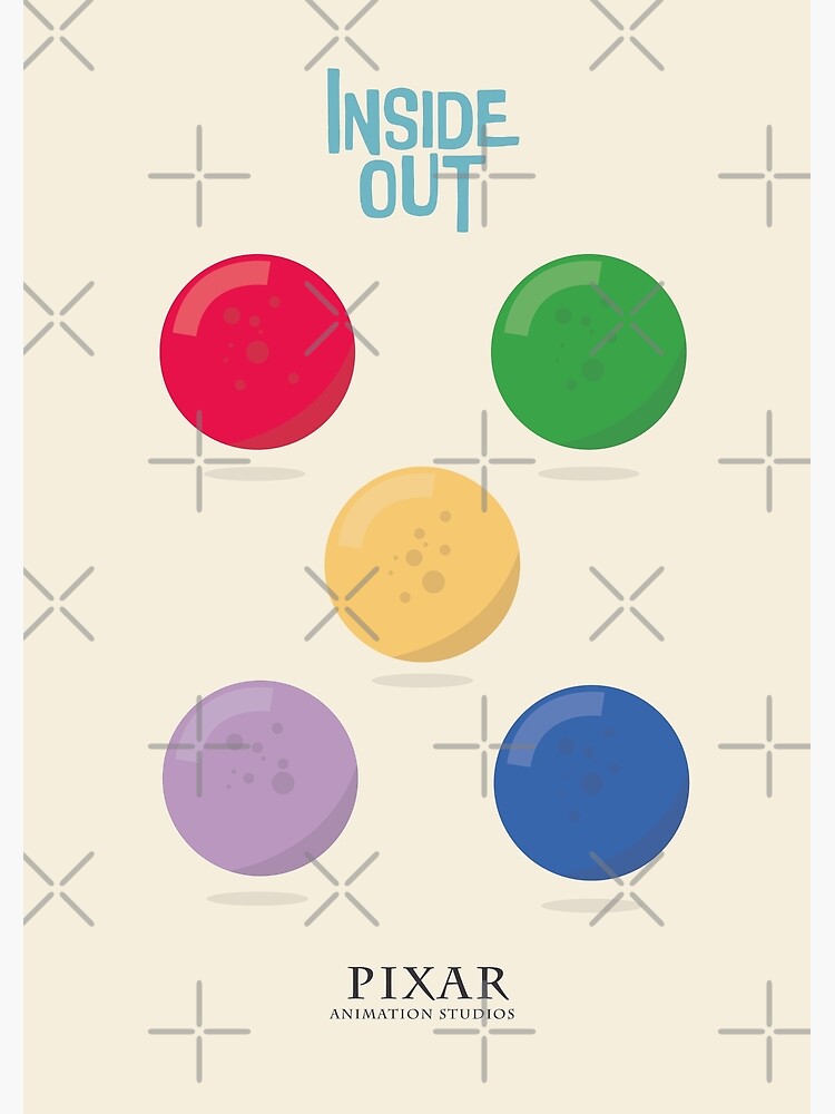 "Inside out, minimal movie poster, alternative 3D animated film ...