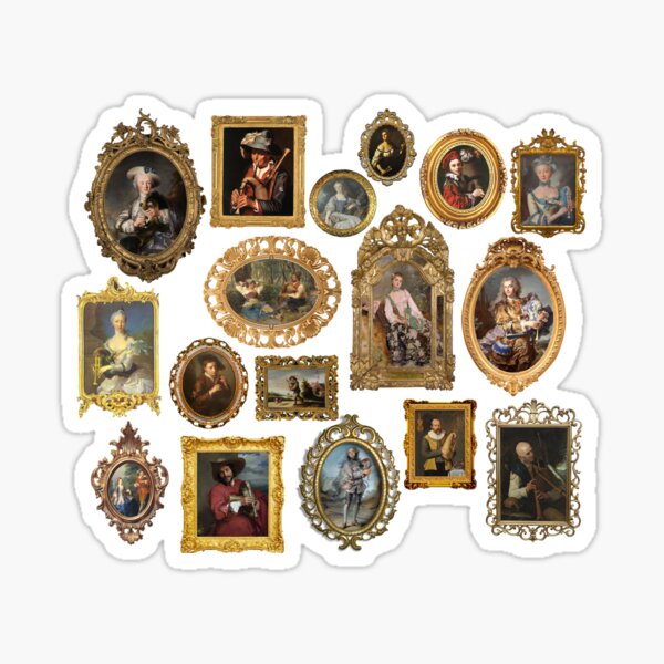 "Bagpipe iconography with golden frames." Sticker for Sale by Zal-Production | Redbubble