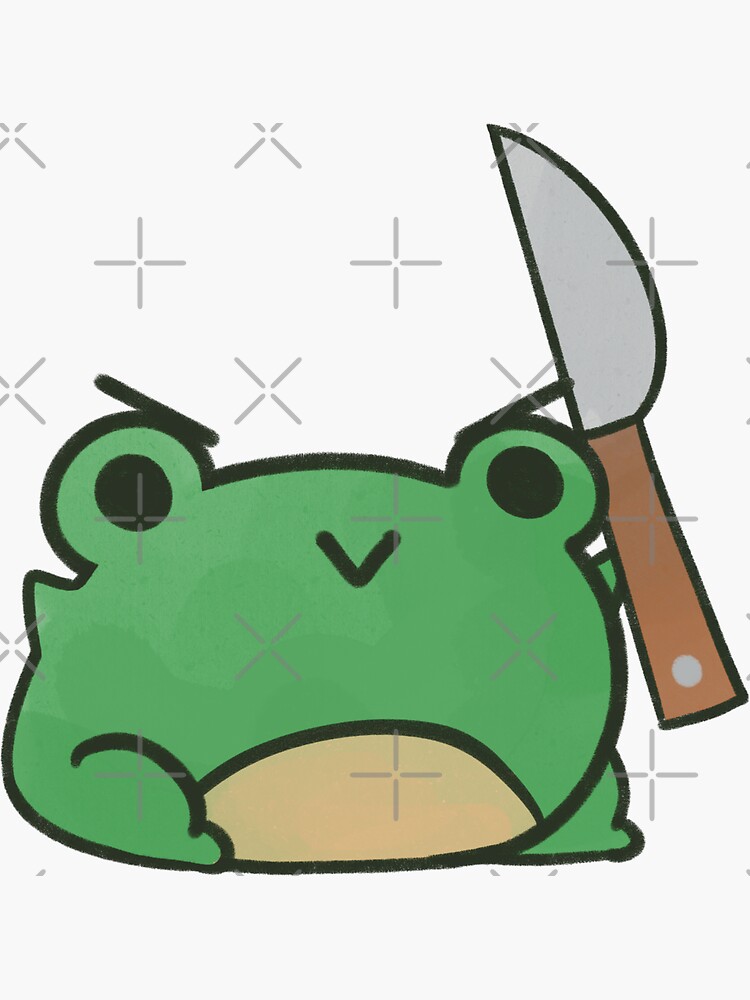 "Frog With the Stabby" Sticker for Sale by CaptainMolly | Redbubble