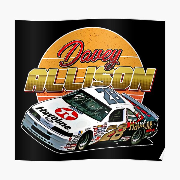 "Davey Allison Nascar retro 80s style" Poster for Sale by heatshop ...