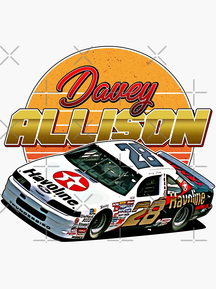 "Davey Allison Nascar retro 80s style" Sticker for Sale by heatshop ...