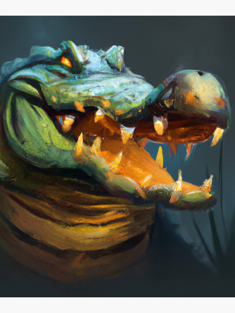 "Scary glowing alligator" Poster for Sale by wertzug | Redbubble