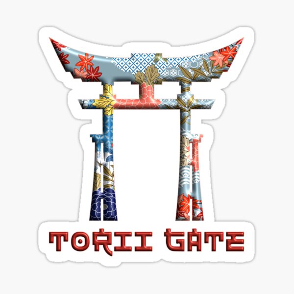 "Distressed Torii Gate Rising Sun Japanese Gate 41" Sticker for Sale by ...