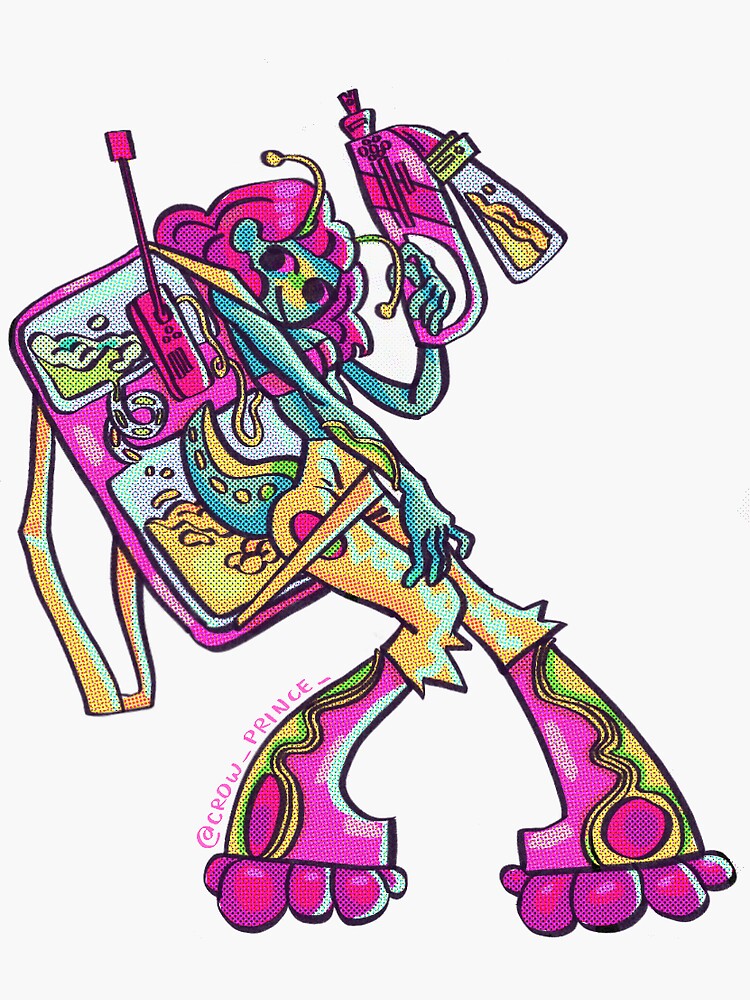 "Space Bubble Alien Girl Pinup Anime" Sticker for Sale by Crow-Prince ...