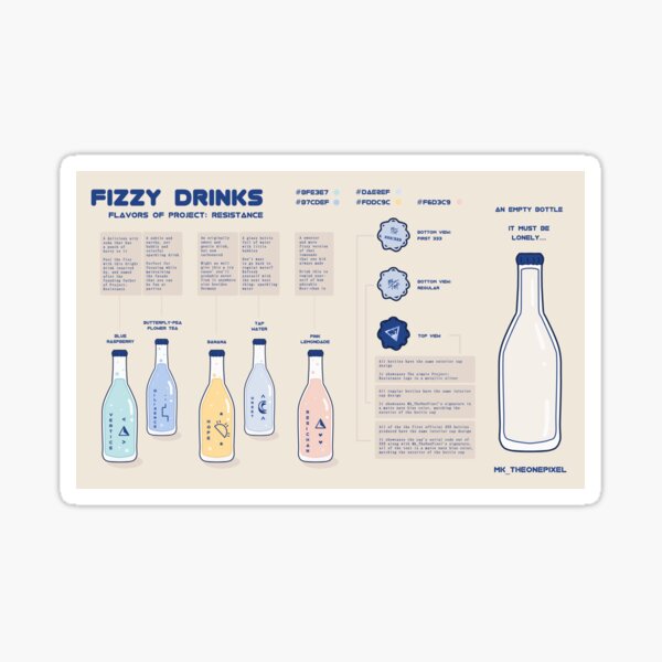 "Fizzy Drinks | Flavors of Project: Resistance" Sticker for Sale by ...