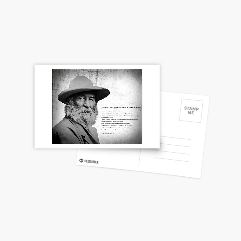 "When I Heard the Learn'd Astronomer Poem - Walt Whitman" Poster for ...