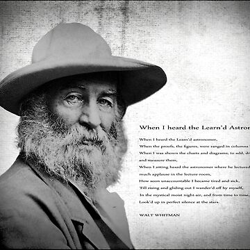 "When I Heard the Learn'd Astronomer Poem - Walt Whitman" Poster for ...