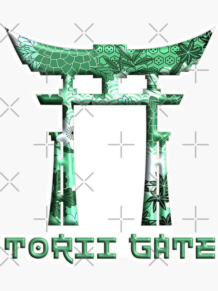 "Japanese Torii Gate Rising Sun Japanese Gate 43" Sticker for Sale by ...
