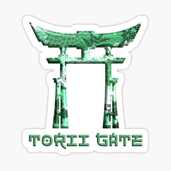 "Japanese Torii Gate Rising Sun Japanese Gate 43" Sticker for Sale by ...