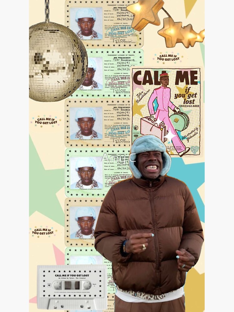 "Tyler- call me if you get lost" Sticker for Sale by amycmtz | Redbubble