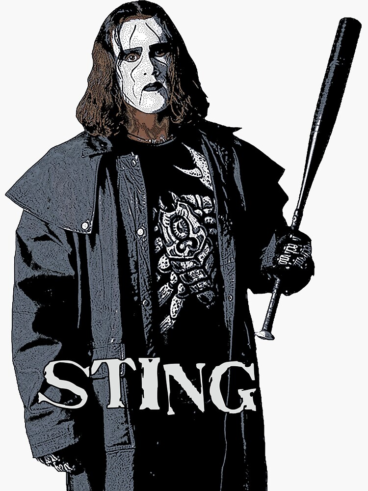 "WWE WWF WCW TNA AEW Sting Old School Vintage Pro Wrestling" Sticker ...