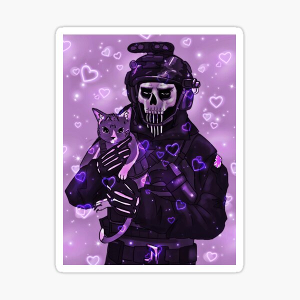 Pegatina «Simon Ghost Riley gato gatito» de TheDudeFrame | Redbubble