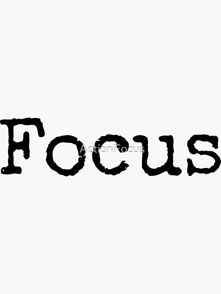 "Focus" Sticker for Sale by ActionFocus | Redbubble