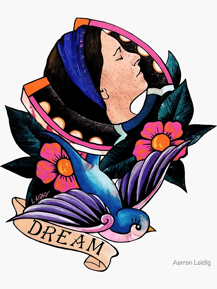 "Dream Traditional Remix" Sticker for Sale by laidig | Redbubble