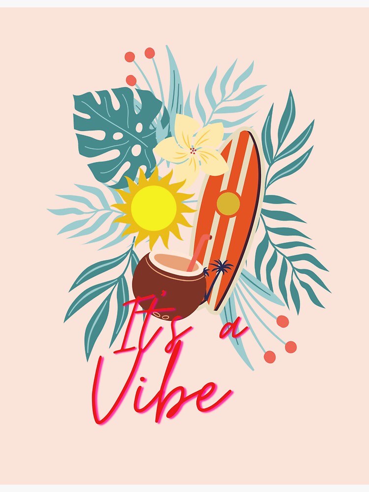 "It's a vibe logo " Sticker for Sale by sramsay11 | Redbubble