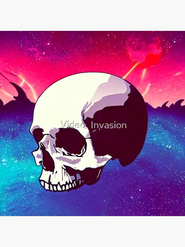 "Space Skull 40 - "Through The Veil" - Dystopian Art" Sticker for Sale ...