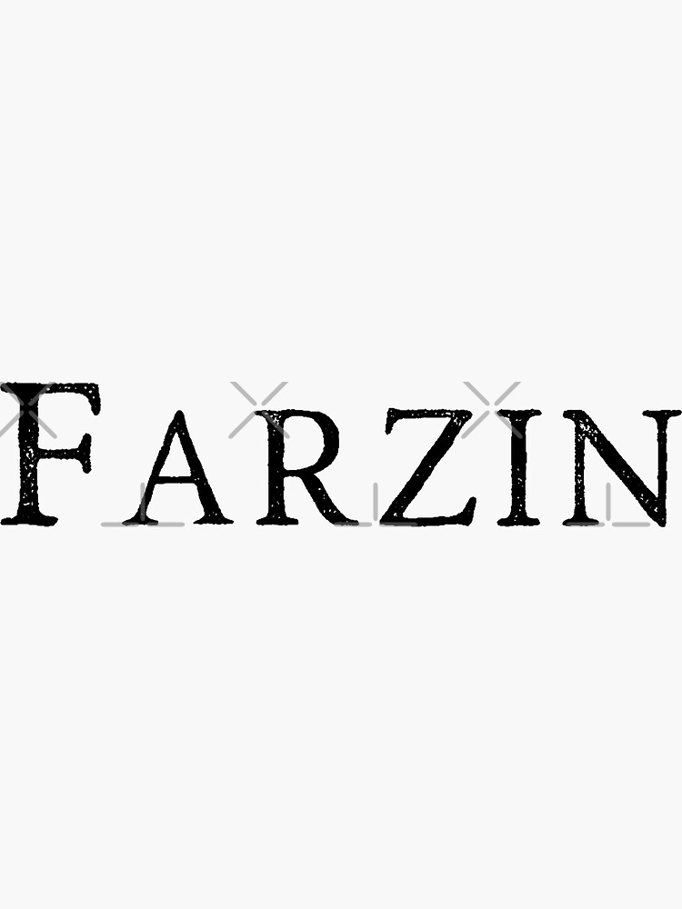 "Farzin - Persian (iranian) name" Sticker for Sale by Elbenj | Redbubble