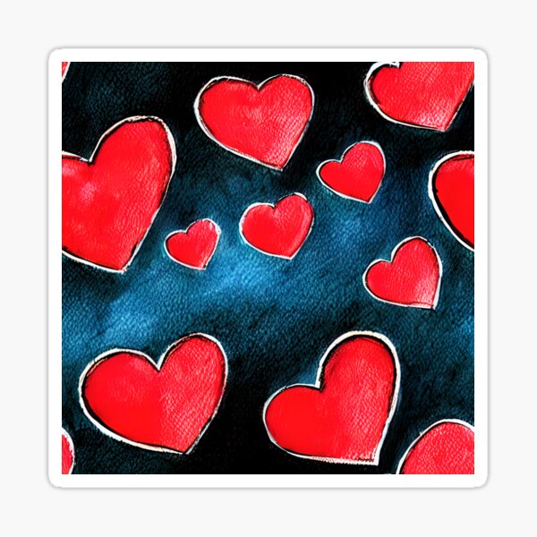 "Just Hearts" Sticker for Sale by AbstraktTheArt | Redbubble