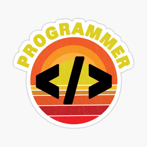 "Programmer I Love Programming Retro Style" Sticker for Sale by ...