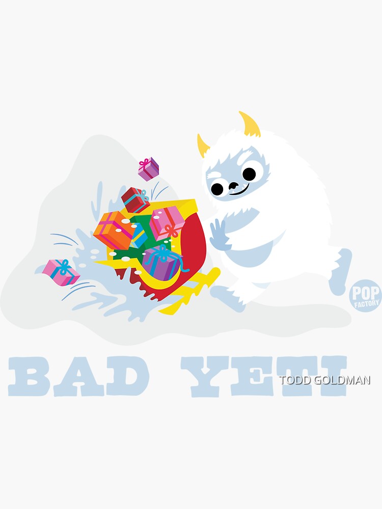 "bad yeti crash sled" Sticker for Sale by toddloveselle | Redbubble