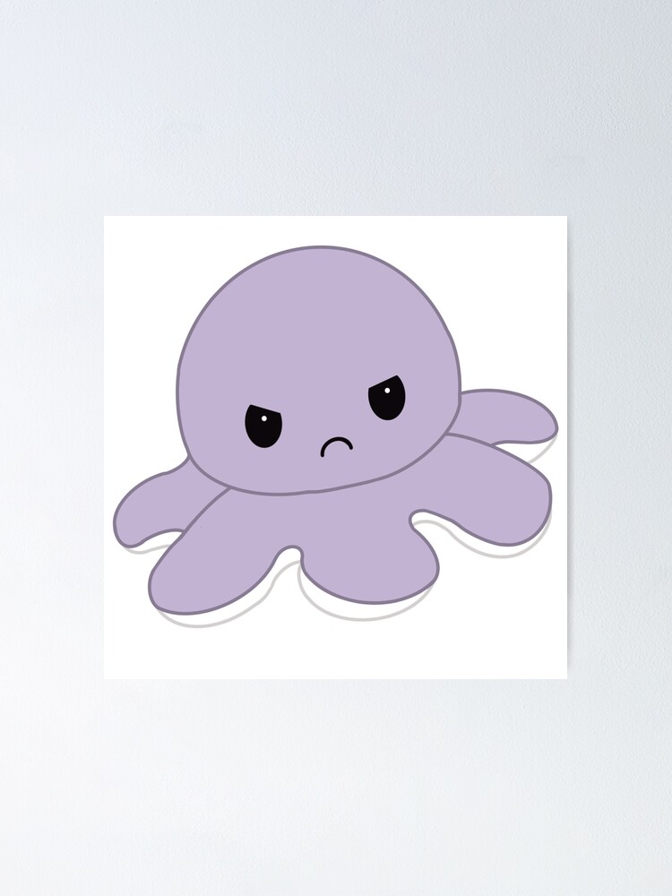 "Angry Purple Moody Reversible Octopus" Poster for Sale by ShopBabyFace ...