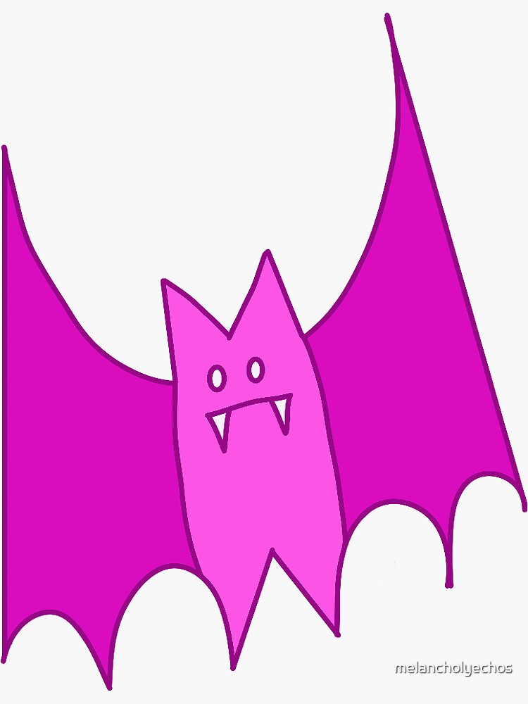 "Pink Bat Guy" Sticker for Sale by melancholyechos | Redbubble