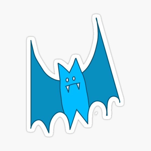 "Teal Bat Guy" Sticker for Sale by melancholyechos | Redbubble