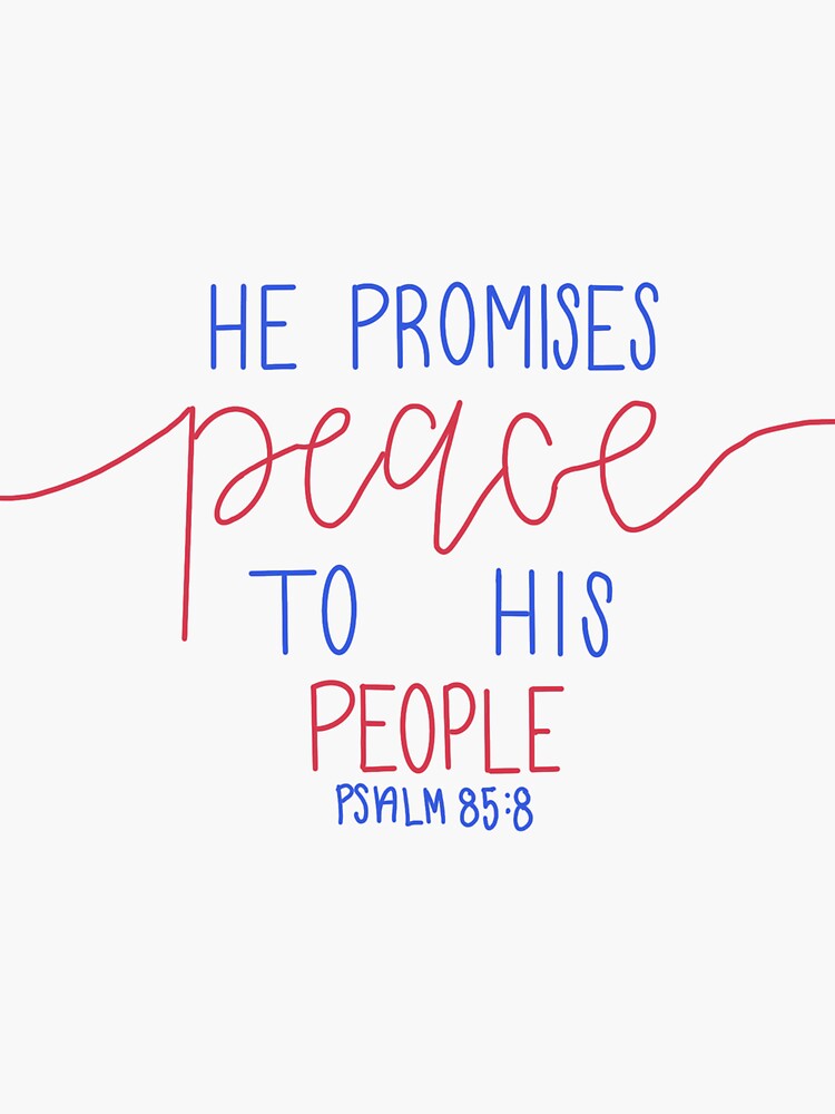"Psalm 85:8 blue" Sticker for Sale by Surgedesign | Redbubble