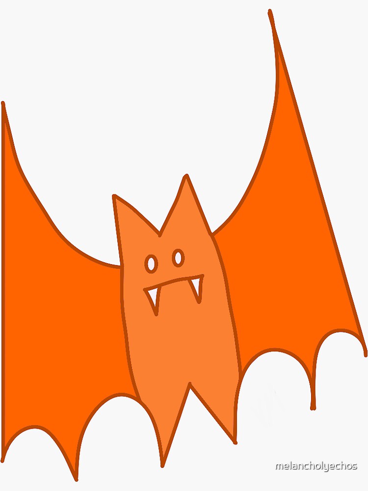 "Orange Bat Guy" Sticker for Sale by melancholyechos | Redbubble