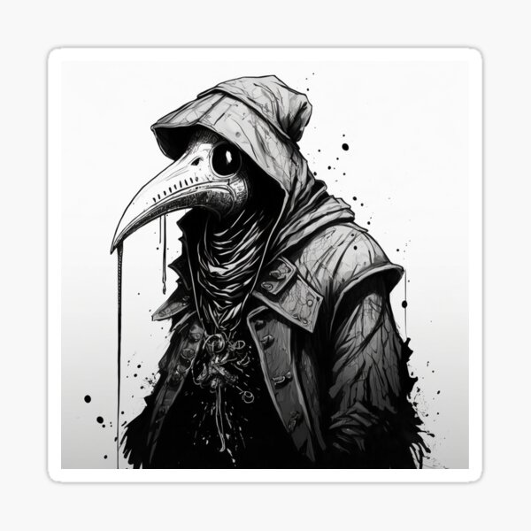 "Ink Plague Doctor" Sticker for Sale by AyetoZee | Redbubble