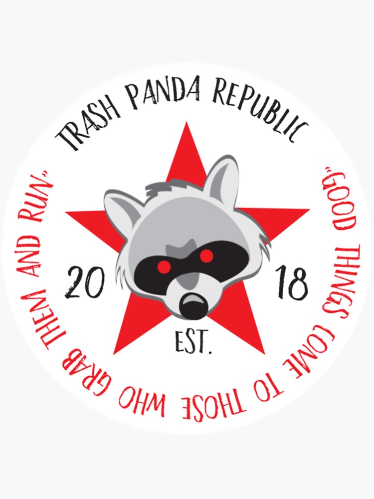 "Raccoon - Trash Panda Republic - Official Logo " Sticker for Sale by ...
