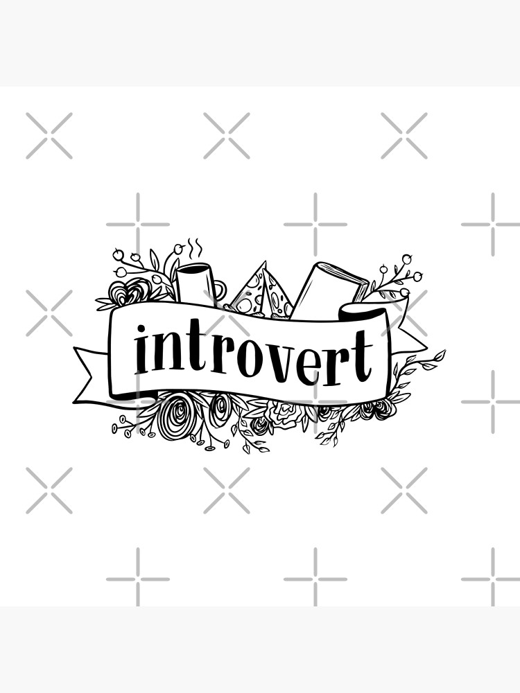 "Introvert Banner" Throw Pillow by krimons | Redbubble