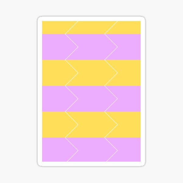"Yellow and Purple Zigzag" Sticker for Sale by elusiverainn | Redbubble