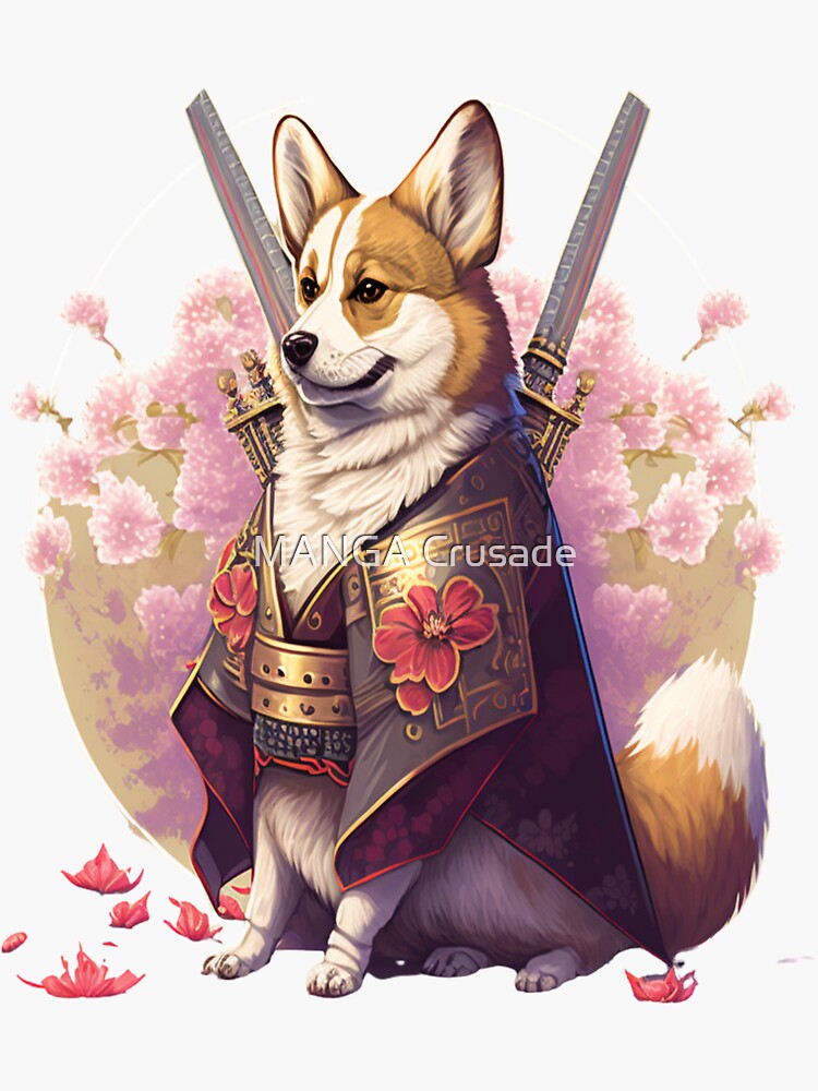 "Samurai Corgi" Sticker for Sale by Joshieboy1992 | Redbubble