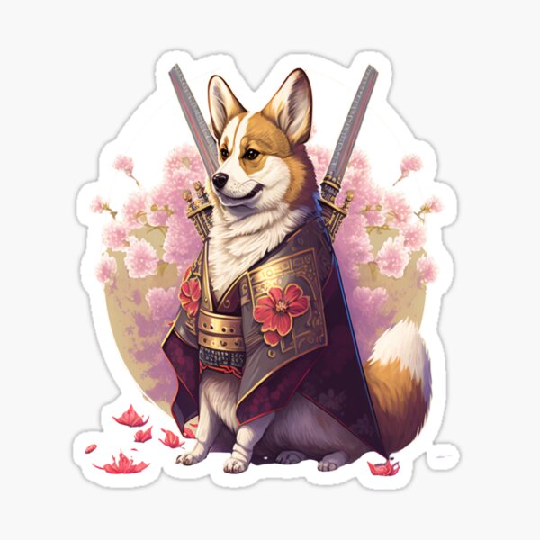 "Samurai Corgi" Sticker for Sale by Joshieboy1992 | Redbubble
