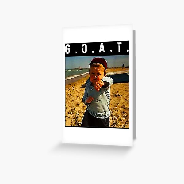 "G. O. A. T. - Hasbulla - Hasbulla Hasbullah Retro Smile" Greeting Card ...