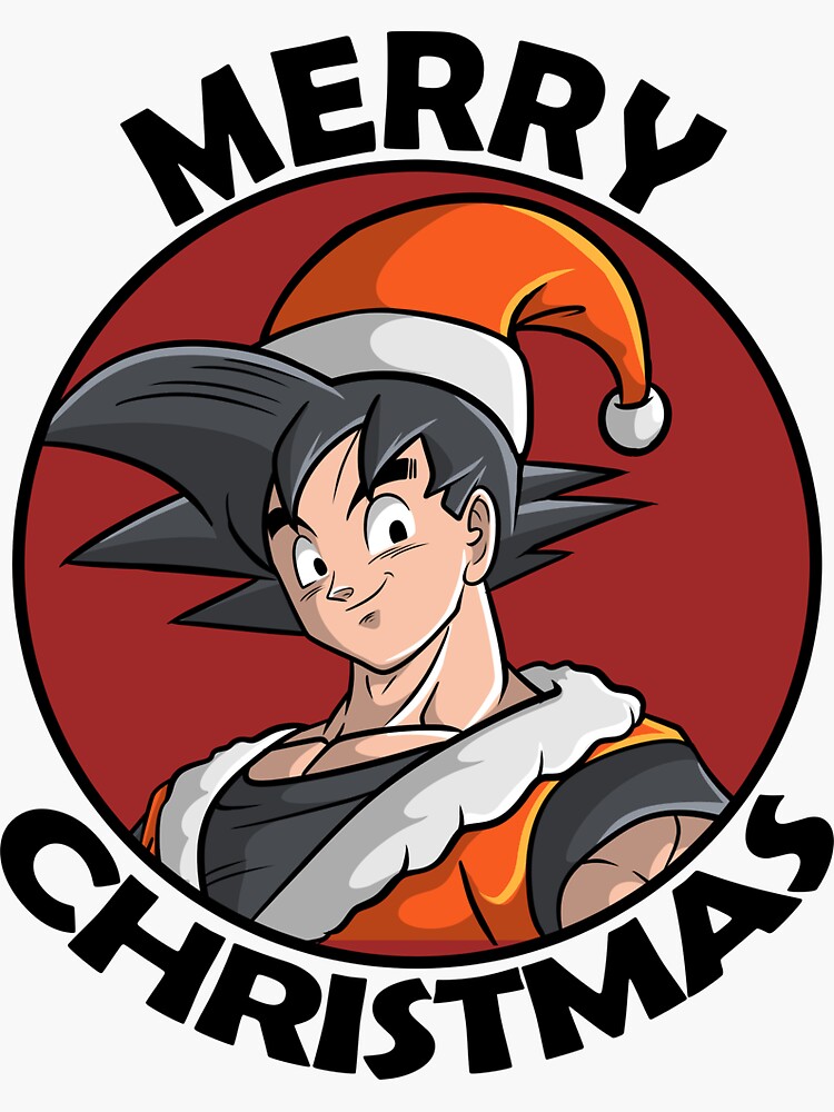 "Christmas Goku" Sticker for Sale by haibro | Redbubble