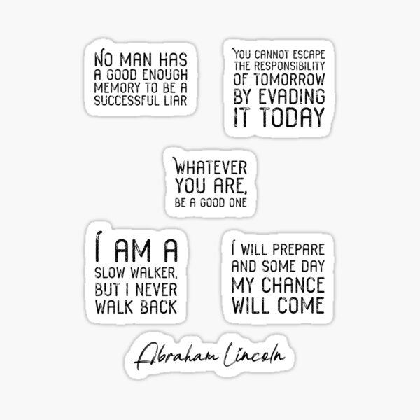 "Abraham Lincoln Quotes Bundle 01" Sticker for Sale by Quoteey | Redbubble