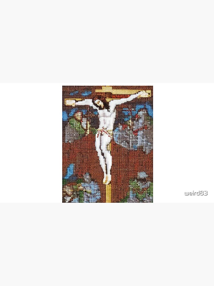 "Cross stitch pattern Jesus Christ crucifixion fine art surrealism ...