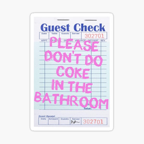 "pink plsss - GUEST CHECK @NIKKISBLING_" Sticker for Sale by ...