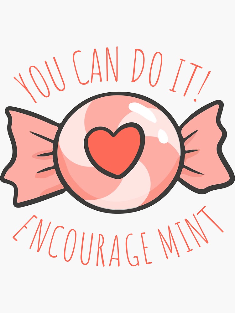 "encourage mint" Sticker for Sale by KidTastic | Redbubble