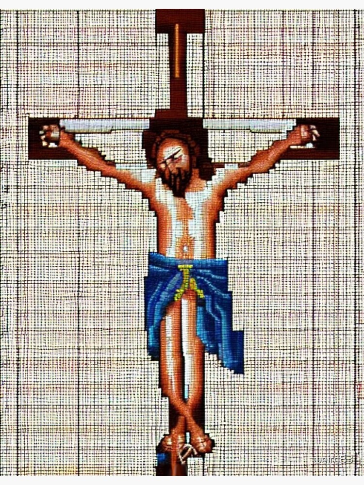 "Cross stitch pattern Jesus Christ prayer fabric crucifixion crafting ...