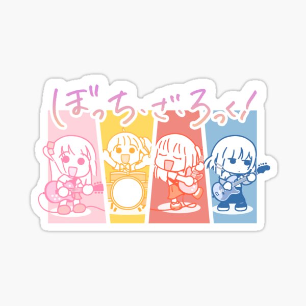 "Bocchi The Rock!" Sticker for Sale by EzMoneey | Redbubble