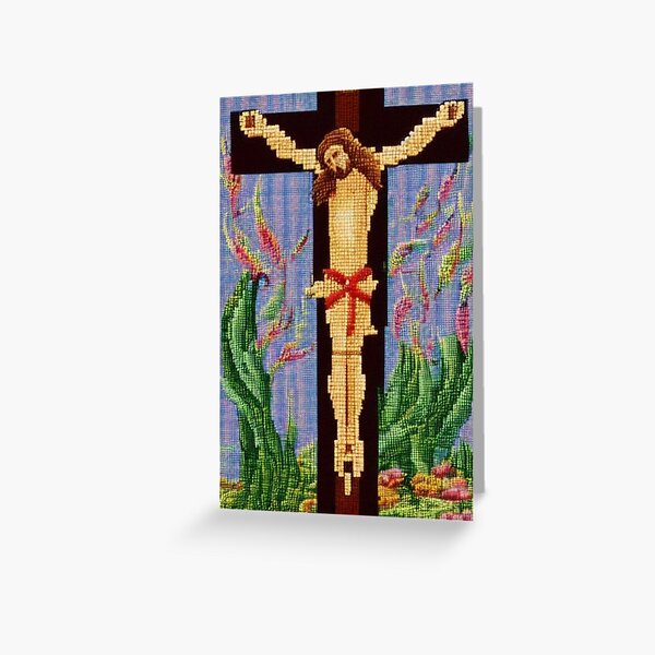 " Cross stitch pattern Jesus Christ fabric crucifixion crafting fine ...