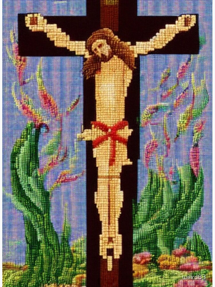 " Cross stitch pattern Jesus Christ fabric crucifixion crafting fine ...