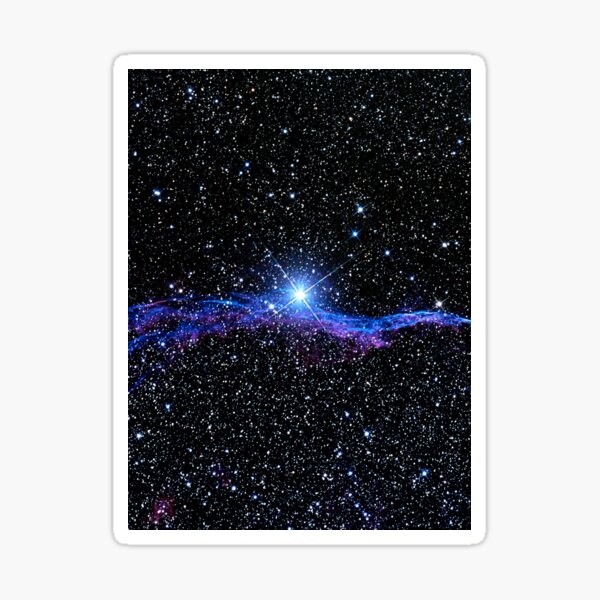 "NGC-6960 Western Veil Nebula in Cygnus" Sticker for Sale by DEL ...