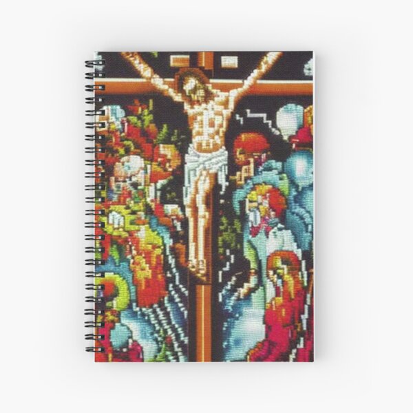 "Cross stitch pattern Jesus Christ crucifixion redirection surrealism ...
